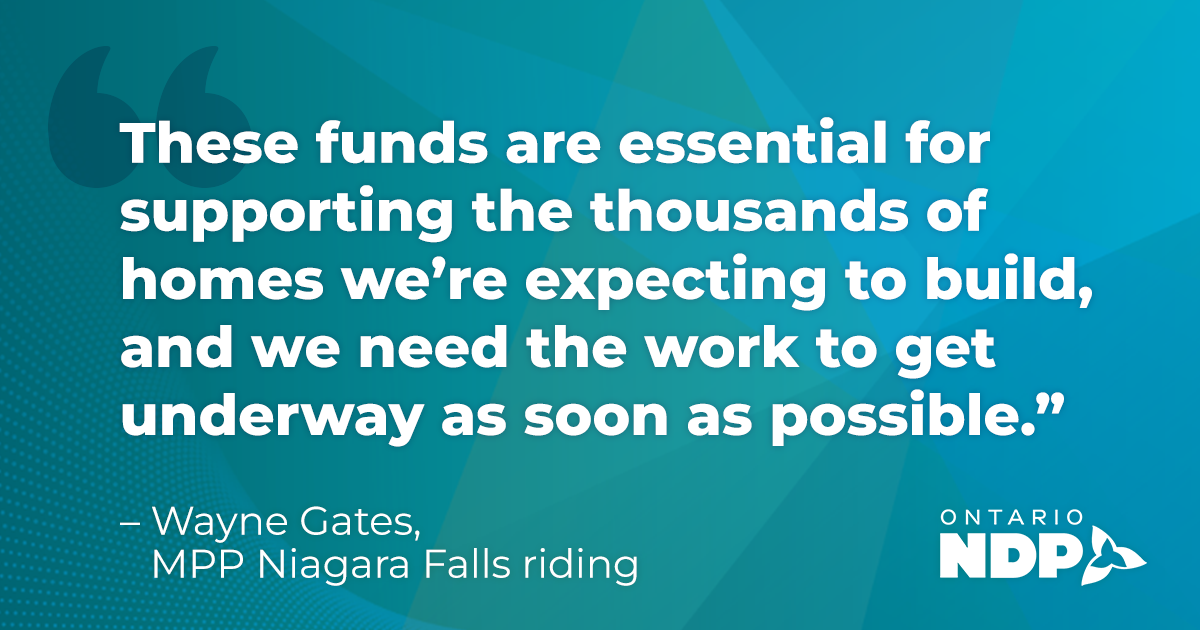 MPP Gates calls for immediate release of South Niagara Wastewater ...